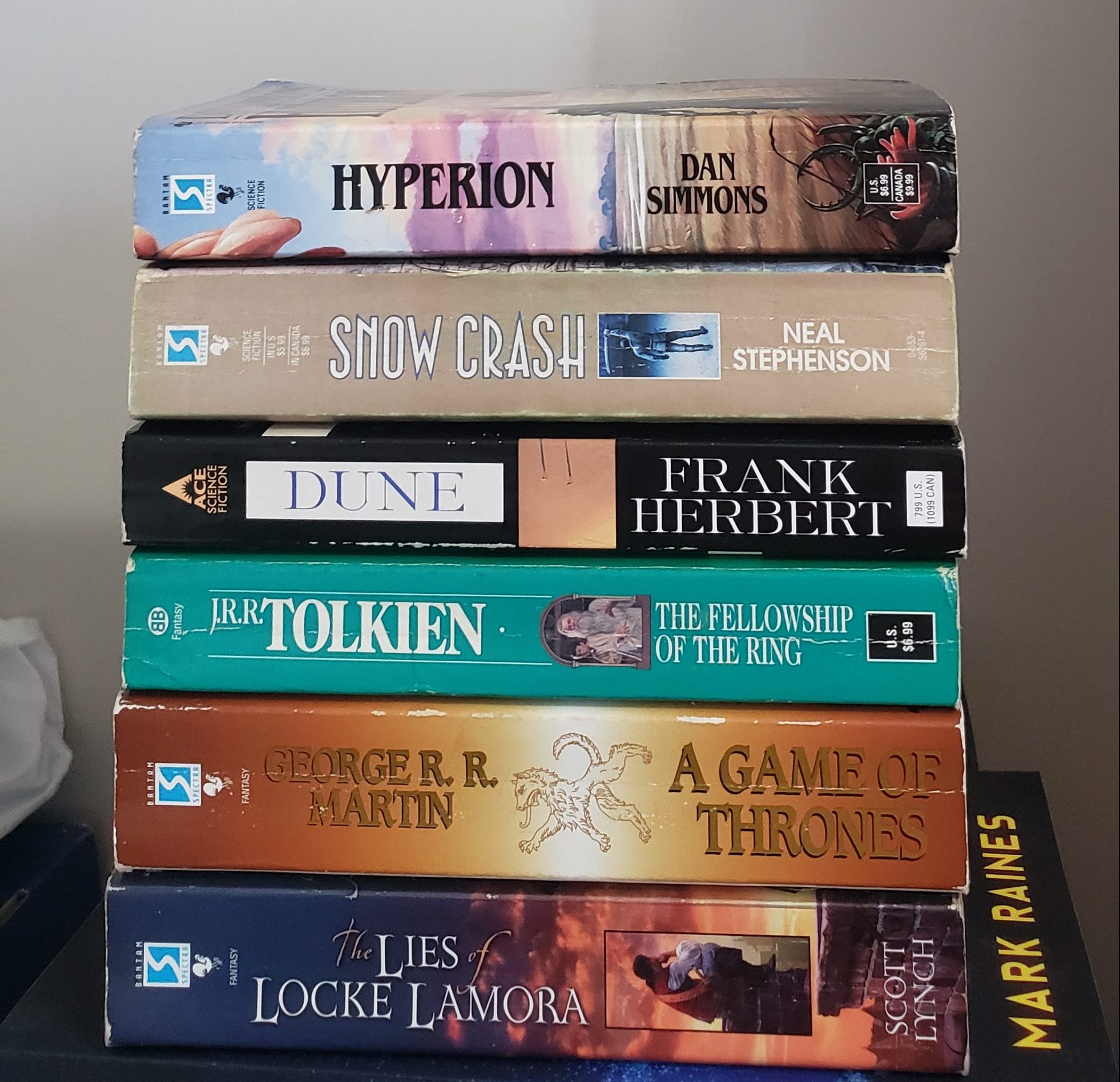 Science Fiction, Fantasy, SFF, Hyperion, Snow Crash, Dune, LOTR, Game ...